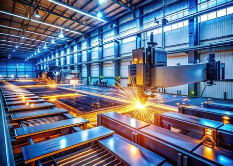 Aerial Perspective Of Modern Cnc Metal Cutting And Engraving A Showcase Of Precision Industrial