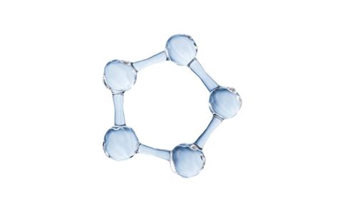 Premium Photo Blue Molecular Structure Skincare And Biomedical