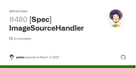 Spec ImageSourceHandler Issue 480 Dotnet Maui GitHub