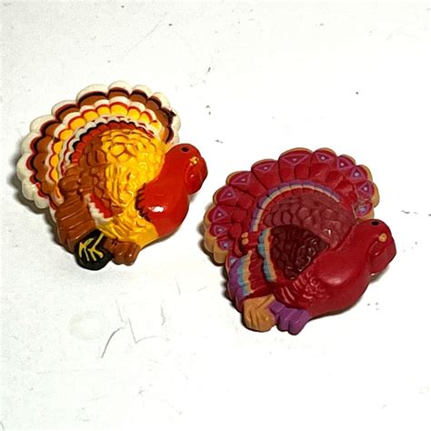 Vintage Hallmark Thanksgiving Turkey Lapel Pin Brooches Set Of Etsy
