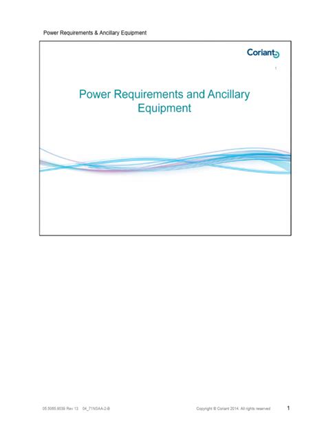 Power Requirements And Ancillary Equipment 0550659039 Rev 13 04