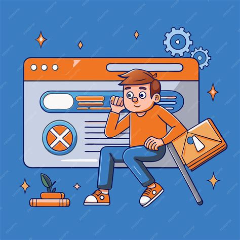 A Cartoon Of A Man Sitting On A Computer With A Man Sitting On The Back Of A Large Appliance