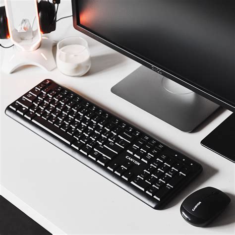 Canyon Black Wireless Keyboard And Mouse Wilko