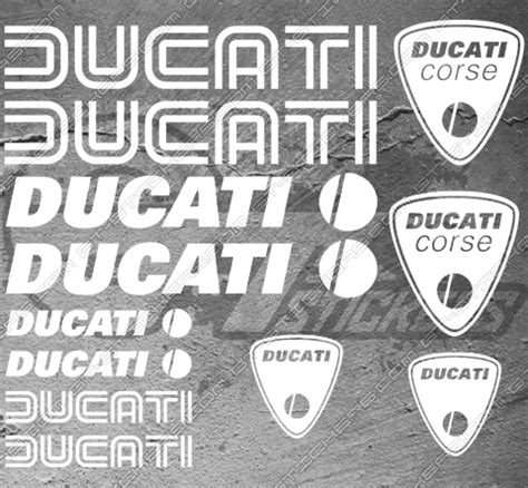 Planche De Stickers Ducati Corse Gamme M Pro Oracal Gt Stickers