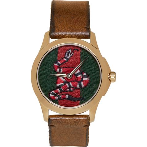 Gucci Gold Watch Leather Strap At Lori Birdwell Blog