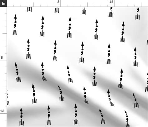 Semicolon Arrow Fabric Spoonflower