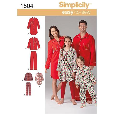 Simplicity S1504 Unisex Sleepwear And Loungewear Pattern