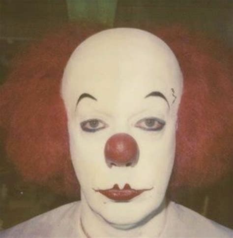 Tim Currys First Makeup Test For His Role As Pennywise The Clown In Stephen Kings It