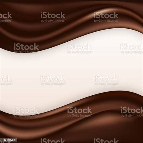 초콜릿 물결 모양의 소용돌이 배경 추상적인 사틴 초콜릿 파도 벡터 일러스트레이션 초콜릿에 대한 스톡 벡터 아트 및 기타 이미지 초콜릿 파도 패턴 밀크 초콜릿 Istock