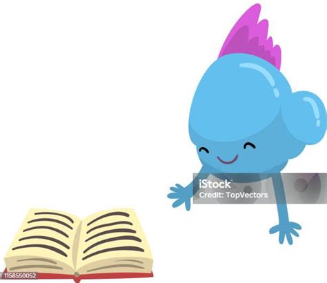 책 재미 있는 다채로운 물고기 괴물 만화 캐릭터 벡터 일러스트와 귀여운 보라색 이상한 괴물 0명에 대한 스톡 벡터 아트 및 기타 이미지 Istock