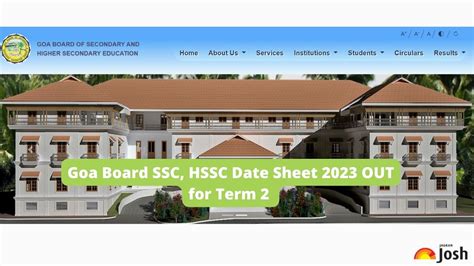 Goa Board Ssc Hssc Date Sheet 2023 Released For Term 2 Check Gbshse