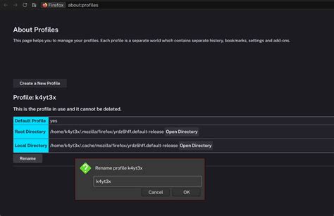 How To Rename Firefoxs Profile Path K4yt3x