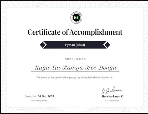 Naga Sai Ramya Sree Donga On Linkedin Python Python Programming Hackerrank Codingskills