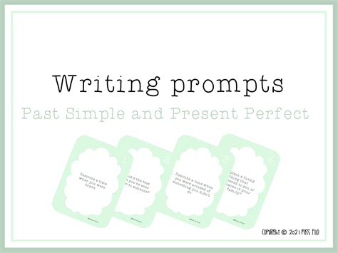 Profes Papel Tijera Writing Prompts Past Simple And Present Perfect