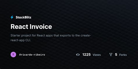 React Invoice Stackblitz