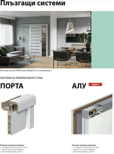 Плъзгащи Интериорни Врати Porta Doors
