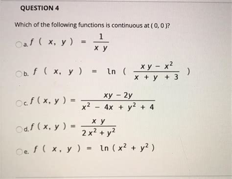 Solved Question 10 For A Function Fxy Suppose That Fxx