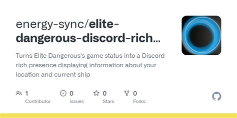 Github Energy Sync Elite Dangerous Discord Rich Presence Turns Elite Dangerous S Game Status