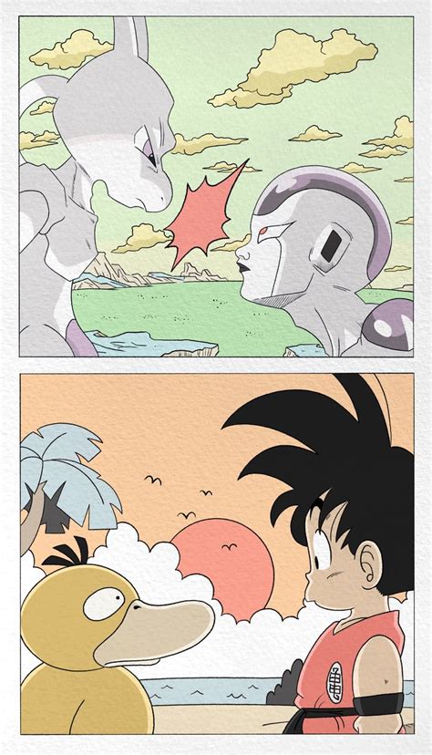 Son Goku Mewtwo Psyduck Frieza And Final Form Frieza Pokemon And 3