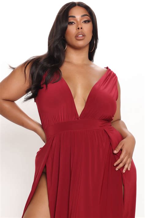 Love Spree Maxi Dress Burgundy Fashion Nova
