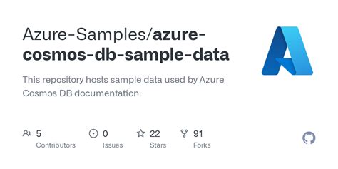 Github Azure Samplesazure Cosmos Db Sample Data This Repository