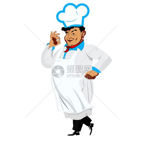 白色背景的有趣的厨师快乐高清图片下载 正版图片320806502 摄图网