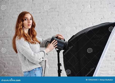 Installing Lightning Equipment Stock Image Image Of Equipment