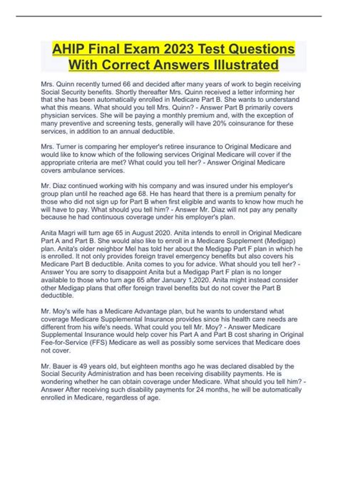 Ahip Final Exam 2023 Test Questions With Correct Answers Illustrated