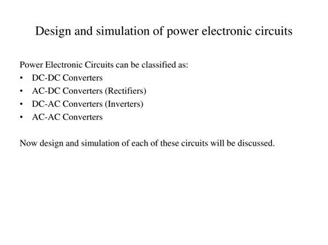 Ppt Analysis And Design Of Power Electronic Circuits Using Orcad Powerpoint Presentation Id