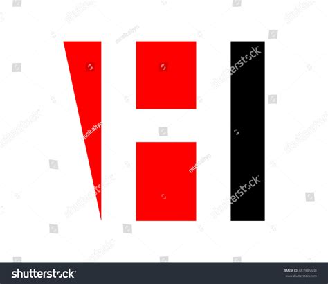 Gestalt Typography Typeset Logotype Alphabet Font Stock Vector Royalty