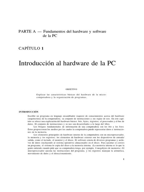 Ensamblador 1 Pdf Poco Hardware De La Computadora