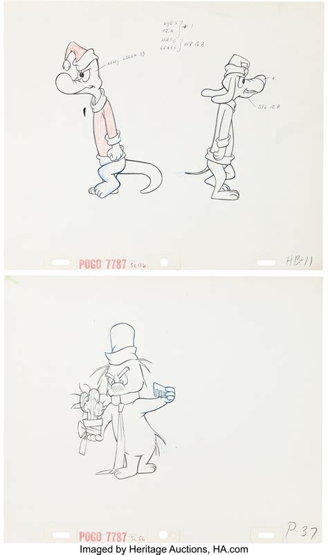The Pogo Special Birthday Special Production Drawing Animation Art