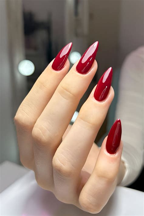 15 Dark Cherry Red Nail Ideas That Exude Effortless Luxury Insiderlyfe