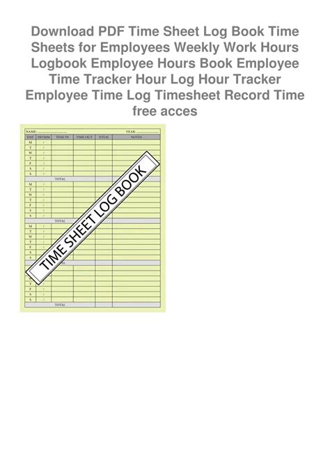 Ppt Download Pdf Time Sheet Log Book Time Sheets For Employees Weekly
