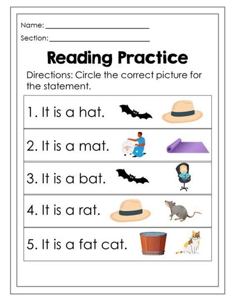 Sentence Reading Worksheets For Kindergarten And Grade 1 In 2025
