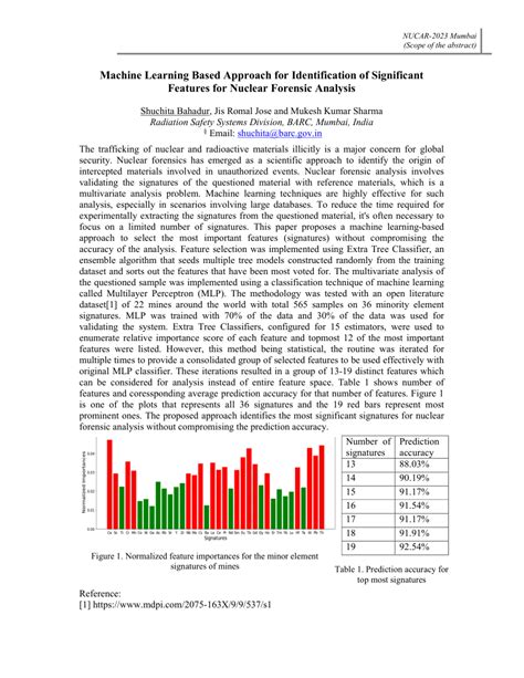 pdf machine learning based approach for identification of significant