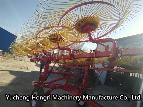 Agricultural Machinery 10 Disc Traction Rake Farm Implement Grass