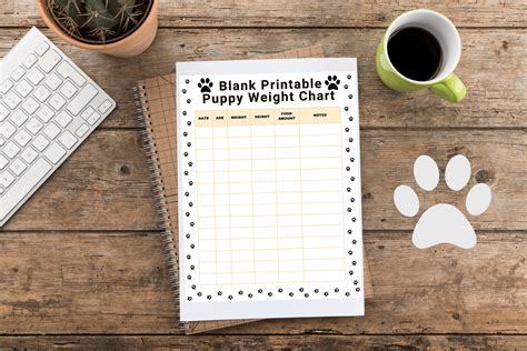Stay Organized With A Free Printable Puppy Weight Chart For Pets
