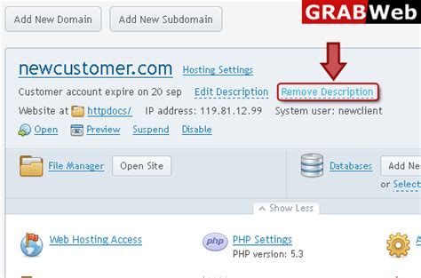 Plesk 12 Customer How To Remove Site Discription Grabweb India