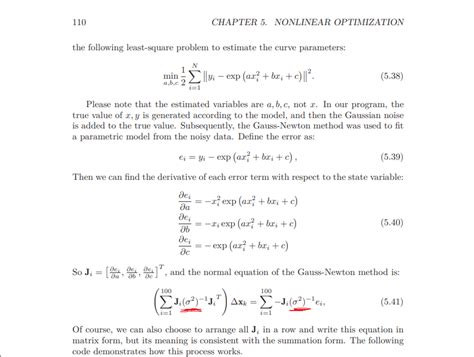 Multivariable Calculus Gauss Newton Method Where Did Sigma Inverse Come From Mathematics