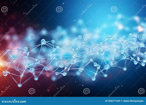 Dna Helix Neurons And Abstract Molecular Art Create Vibrant Science Stock Illustration