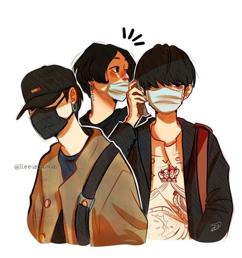 Bts 방탄소년단 Jimin 지민 Jungkook 중국 V 뷔 Btsfanart Kpop Fanart