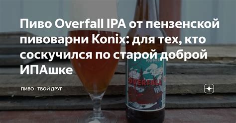 Пиво Overfall IPA от пензенской пивоварни Konix: для тех, кто ...