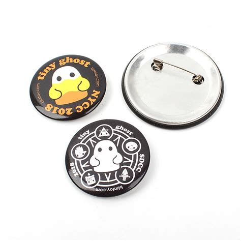 Insignia De Botón Pin Logo Metal Fabricante Personalizado Forma Redonda