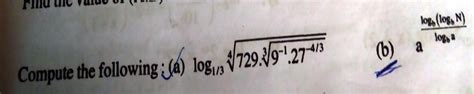 Logarithm Problem Could You Please Help Me To Solve Part B Askiitians