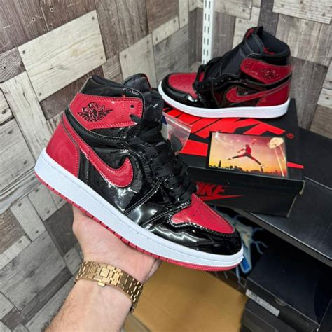Nike Air Jordan 1 Retro High Patent Bred First Copy Shoes
