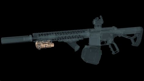 3d Model Tactical Device Laser Sight Eotech Ogl Vr Ar Low Poly