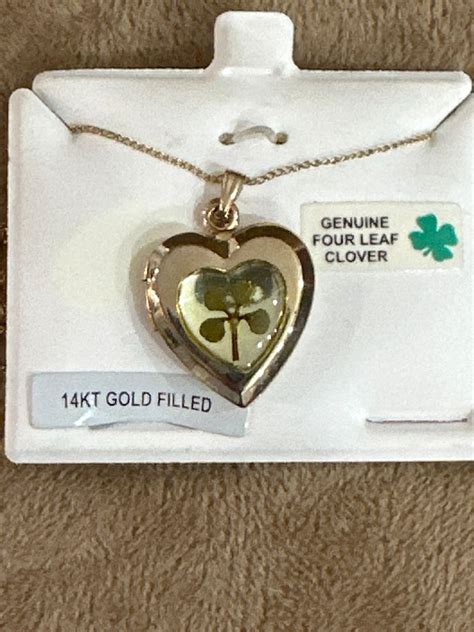 Vintage Four Leaf Clover Locket Etsy