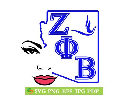 Zeta Phi Beta Lady Arizona Cut File Silhouettecricut Jpeg Svgdfx