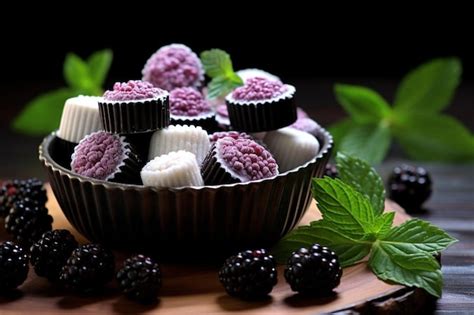 Blackberry Bramble Bash Sweets Photo Premium Ai Generated Image